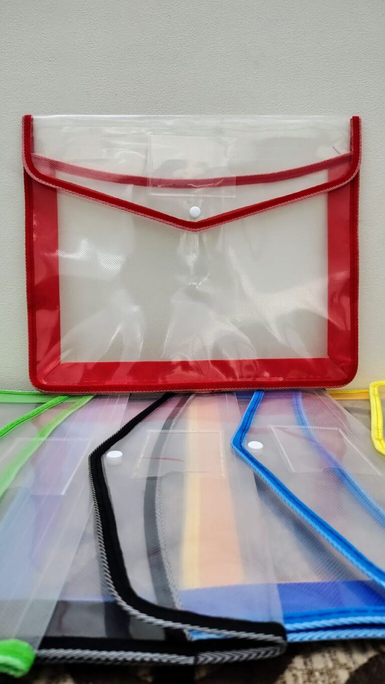 Transparent File Folder Set with Button Lock for A4 Size Documents ...
